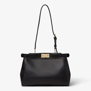 Fendi My Peekaboo Small Black Leather Bag